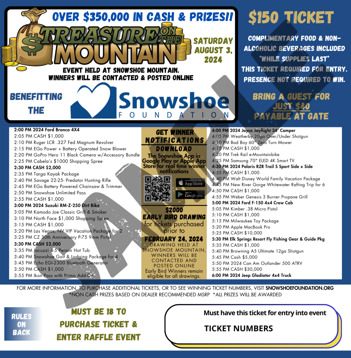 Treasure on the Mountain | Raffle Party WV | Download Raffle Contest ...